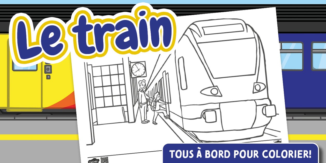 * NEW * Feuille de coloriage : Le train