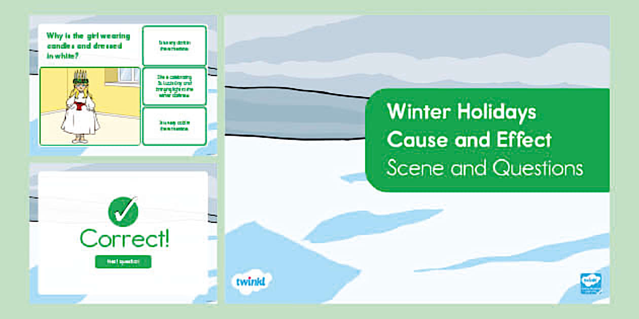 Winter Holidays Cause and Effect PowerPoint (profesor hizo)
