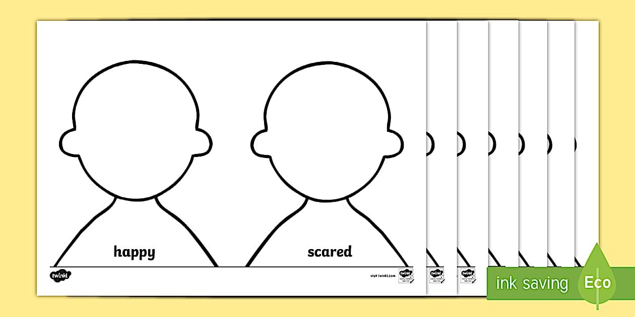Editable Toy Person Face Drawing Emotions Worksheet - Twinkl
