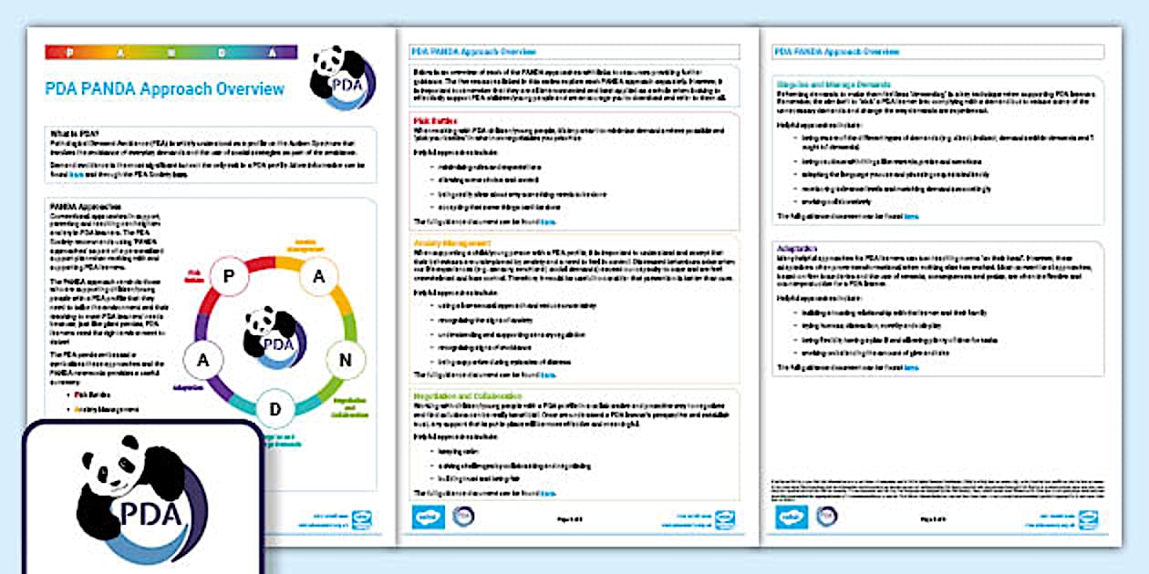 FREE! - PDA PANDA Approach Overview (teacher made) - Twinkl