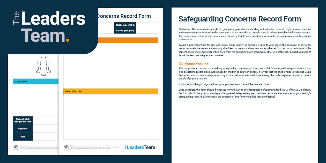 Safeguarding Concerns Record Form
