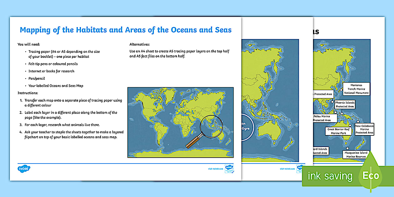 Mapping of Habitats and Areas of the Oceans and Seas Booklet