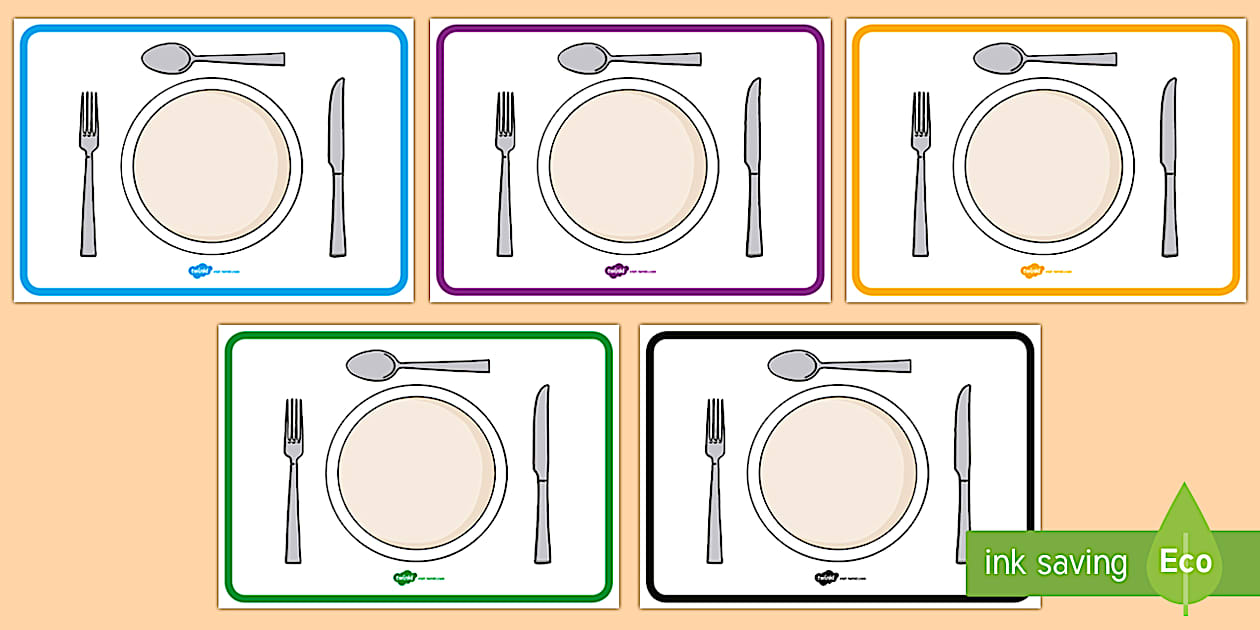 Dinner Plate Template (Teacher-Made) - Twinkl