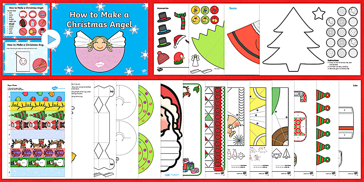 Christmas Arts and Crafts Paper Craft Resource Pack - Twinkl