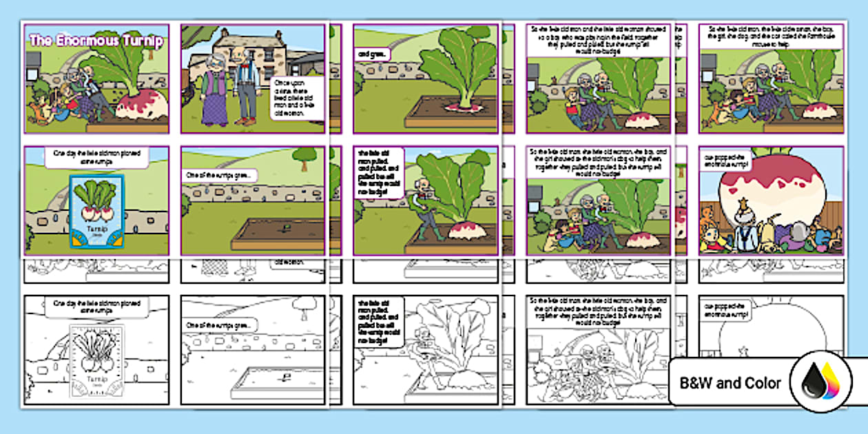 The Enormous Turnip Story Sequencing Cards - Twinkl