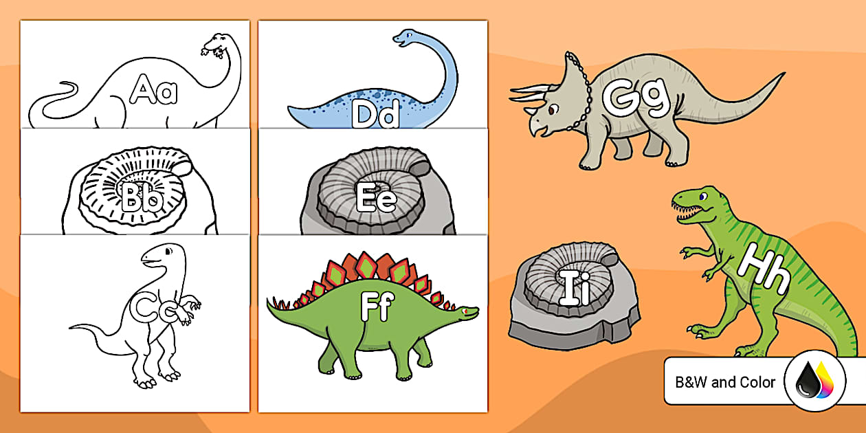 Printable Dinosaur Alphabet Letters Resource | Twinkl USA