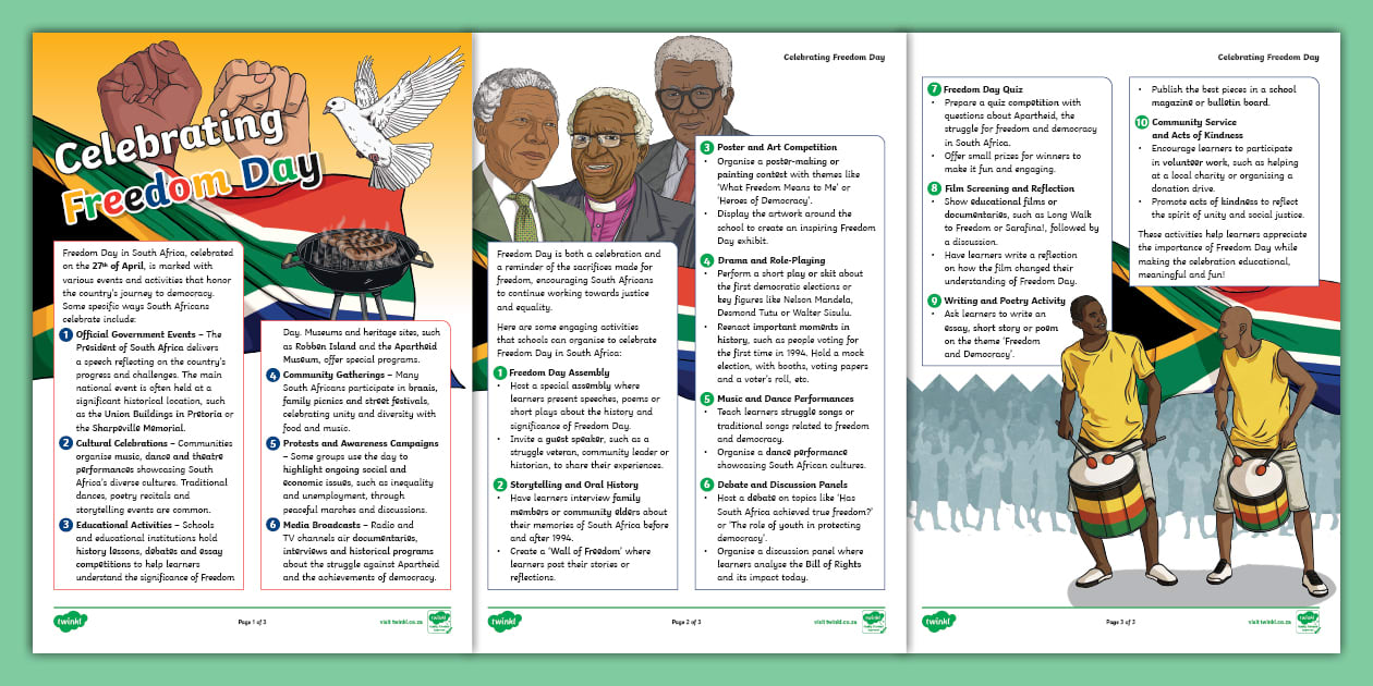 How Is Freedom Day Celebrated In South Africa - Twinkl ZA