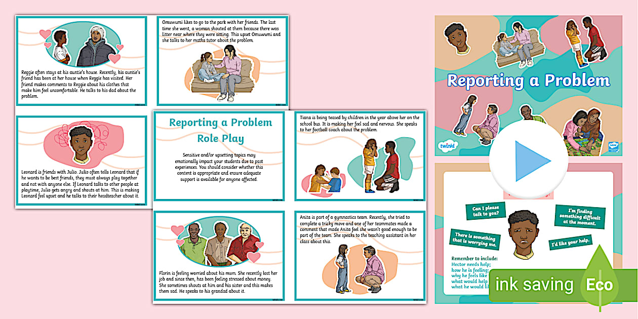 Reporting a Problem KS2 Role-Play Presentation and Activity