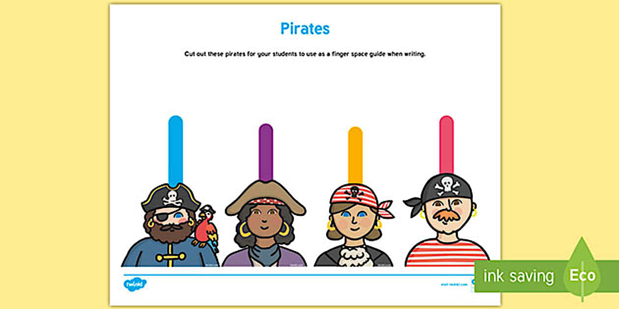 Pirate Writing Finger Spacers - Twinkl