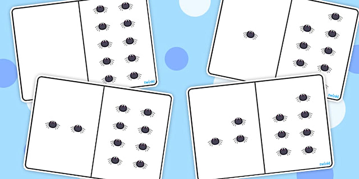 Spider Counting Number Bonds to 10 - Twinkl
