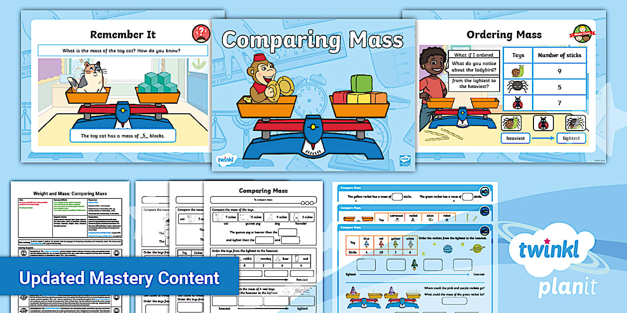👉 Year 1 Mass and Weight PlanIt Maths Lesson 3 - Twinkl