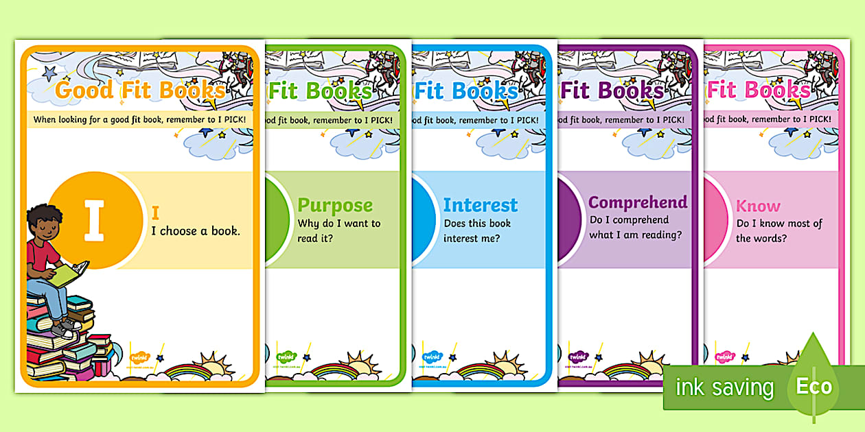 I PICK Good Fit Books Display Posters (teacher made)