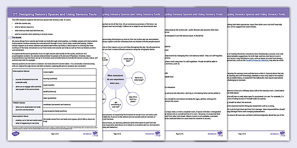 OT: Designing Sensory Spaces and Using Sensory Tools