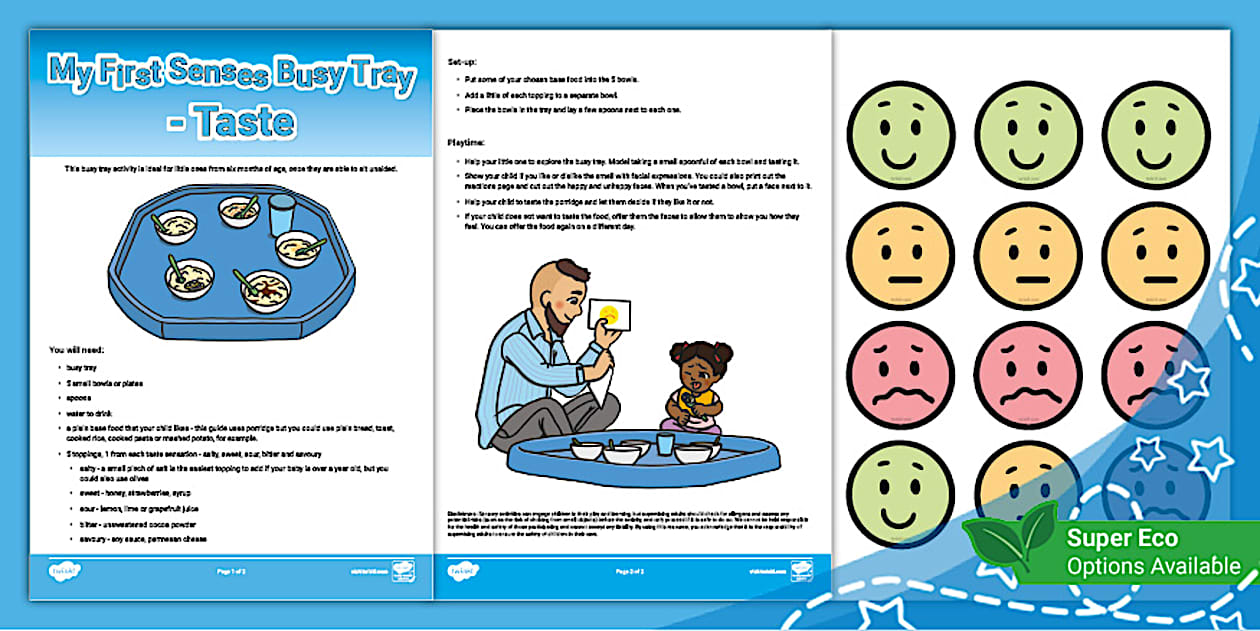Taste-Themed Busy Tray (teacher made) - Twinkl