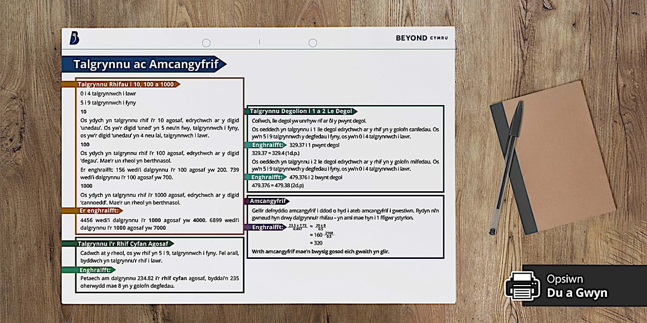 Mat Gweithgaredd: Talgrynnu ac Amcangyfrif (teacher made)