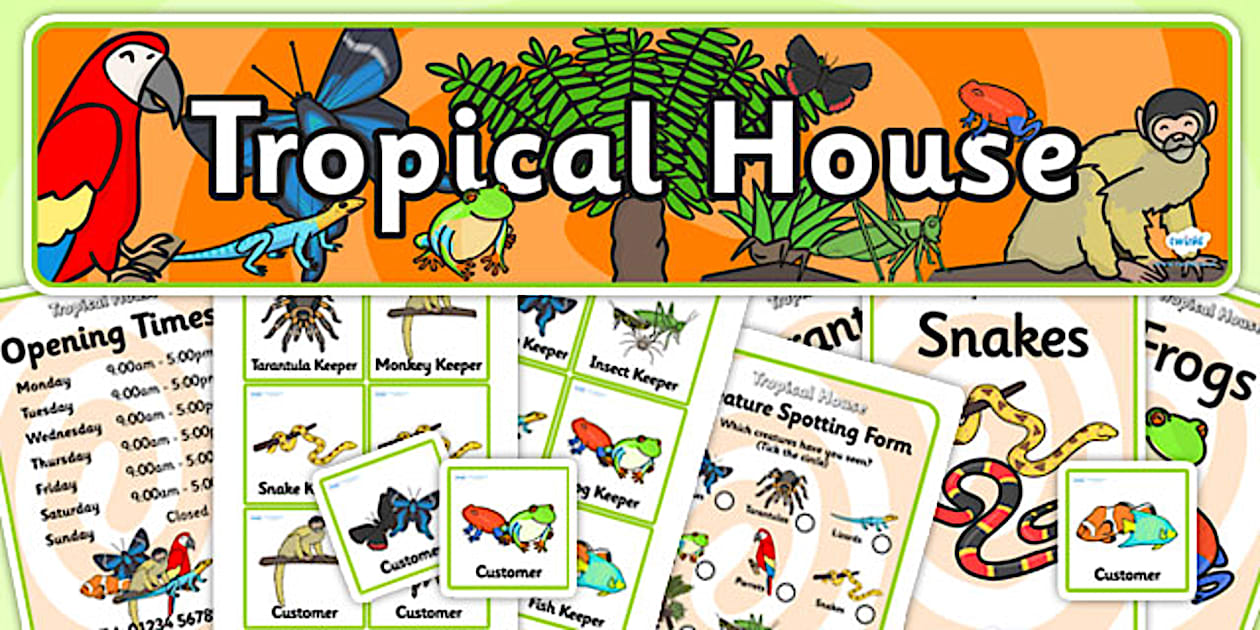 Tropical House Role Play Pack - Twinkl