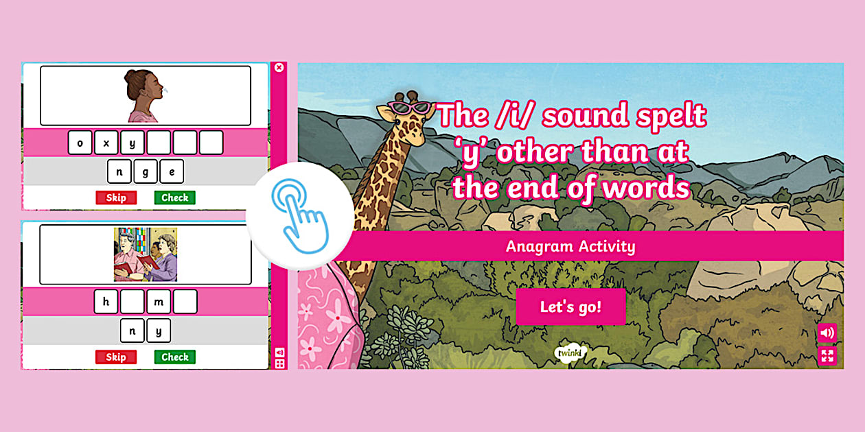 The /i/ sound spelt 'y' KS2 English Anagram Game - Twinkl