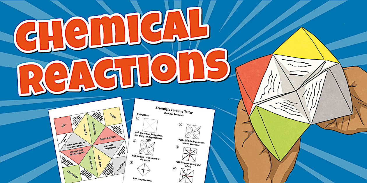 Paper Fortune Teller - Chemical Reactions - activity