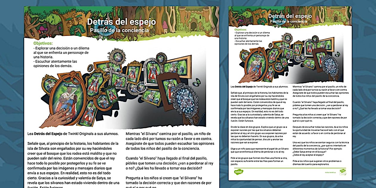 "Detrás del Espejo" - Pasillo de la conciencia - Twinkl