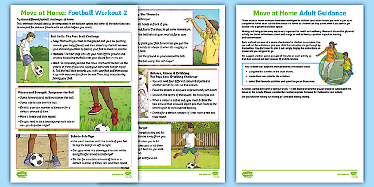 Move at Home: Football Workout 2 (teacher made) - Twinkl