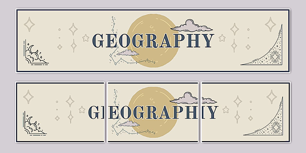 Celestial-Themed Geography Display Banner (teacher made)
