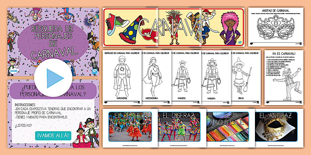 Pack de recursos: Carnaval - Aprendizaje por proyectos