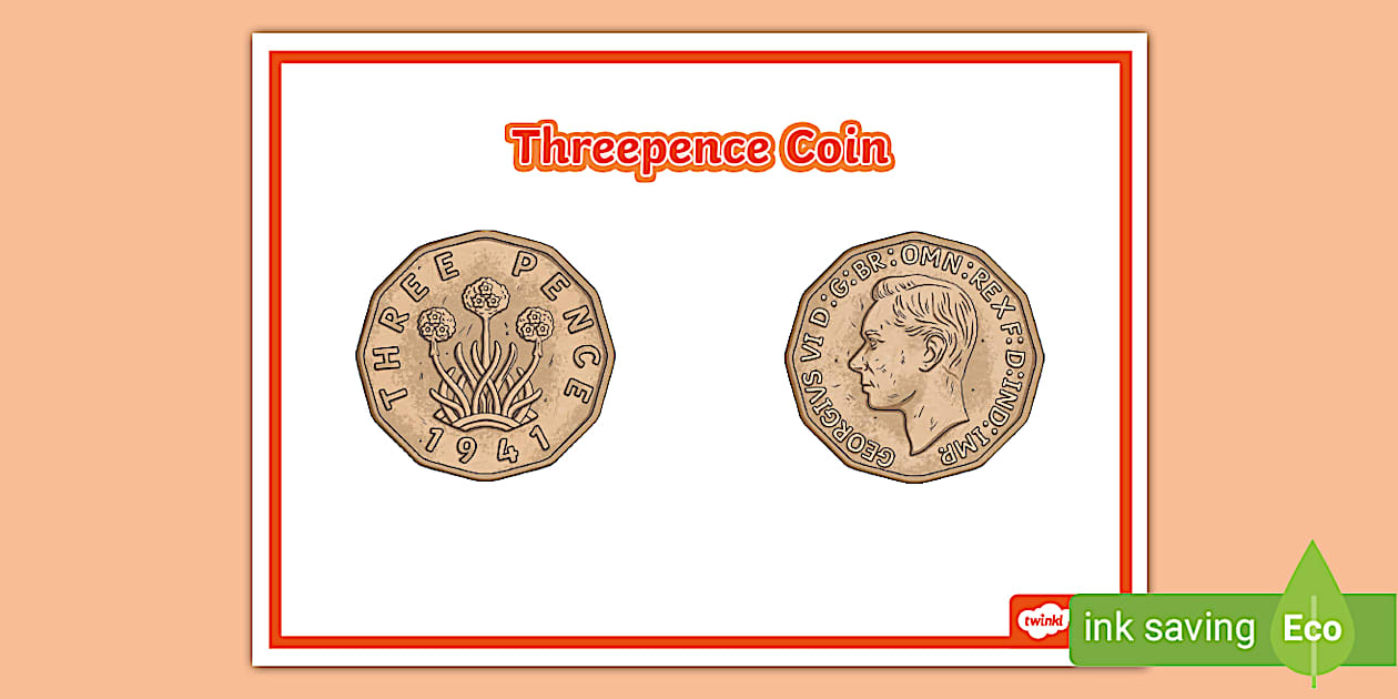Threepence Coin Display Poster (teacher made) - Twinkl
