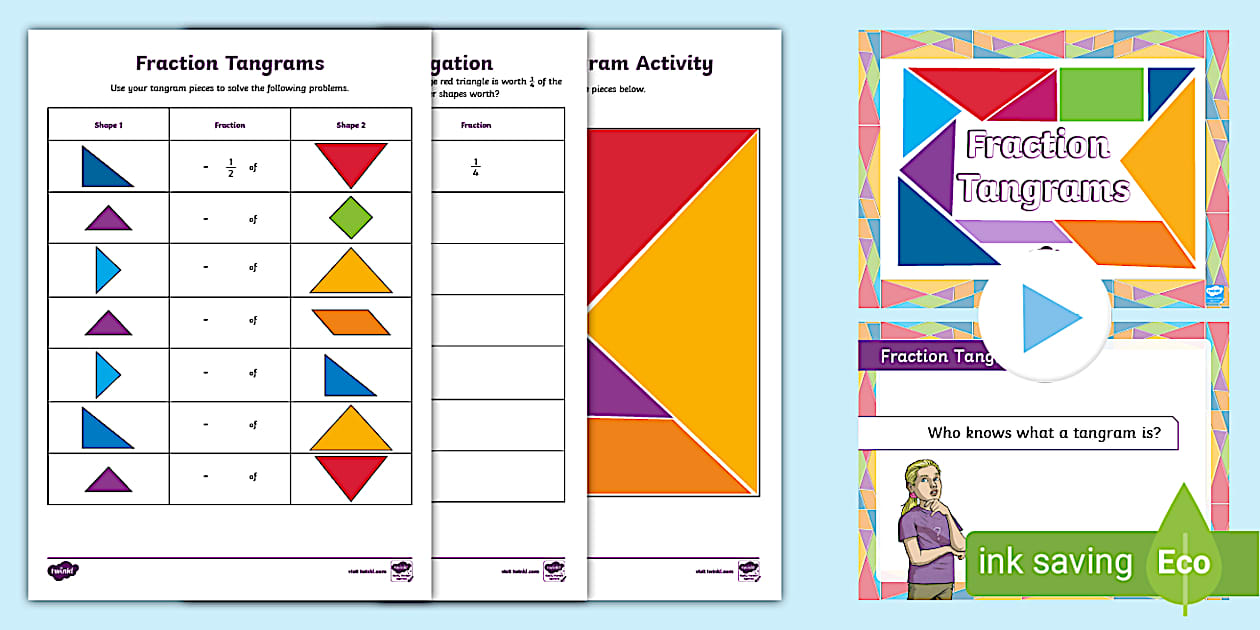 👉 Upper KS2 Fraction Tangram Activity Pack - Twinkl