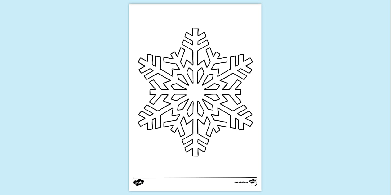 Snowflake Colouring Sheet (teacher made) - Twinkl