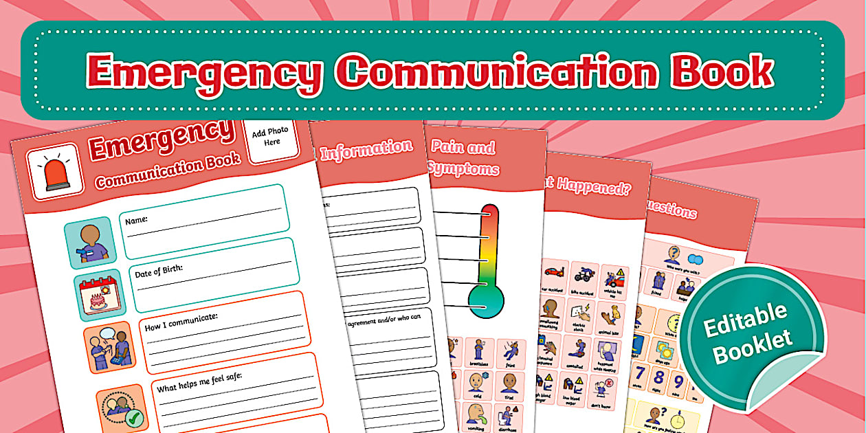 Twinkl Symbols: Emergency Communication Book