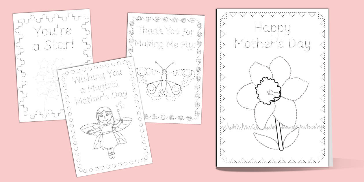 Mother's Day Handwriting Practice Cards (Teacher-Made)
