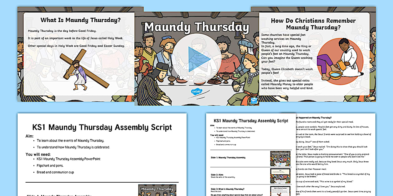 KS1 Maundy Thursday Assembly Pack - Twinkl