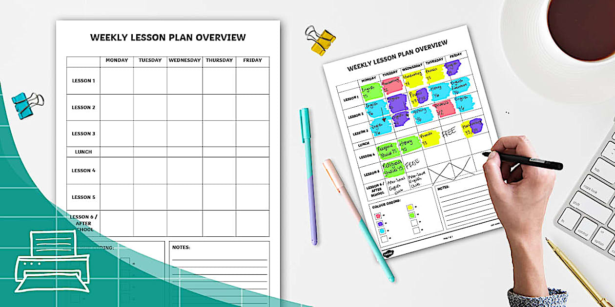 Editable | Weekly Lesson Overview - Twinkl