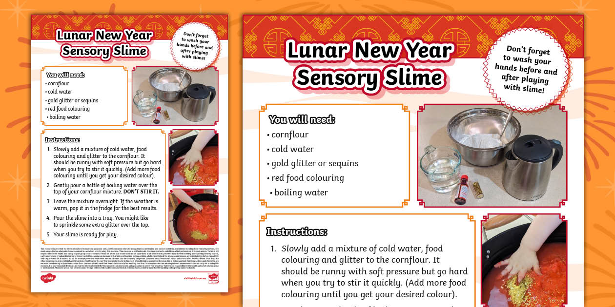 Lunar New Year Sensory Slime (teacher made) - Twinkl