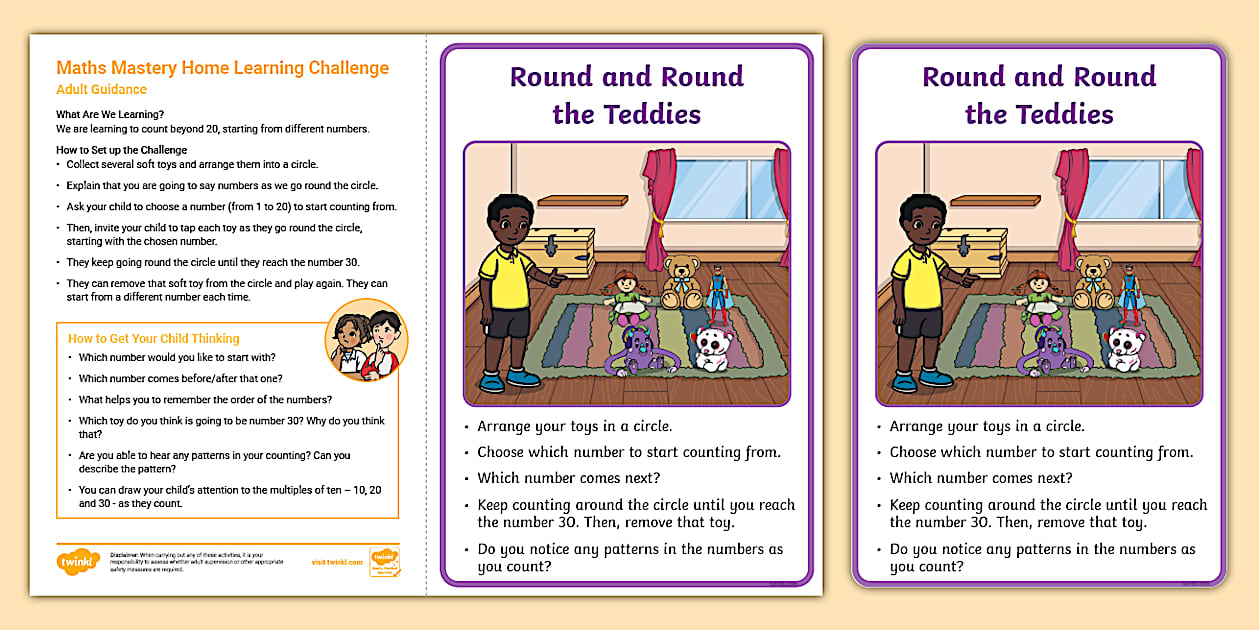 👉 Maths Mastery Verbal Counting Home Learning Challenge