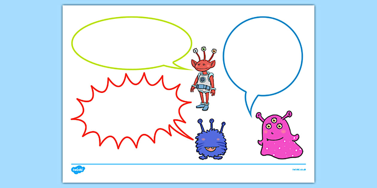 Editable Alien Themed Speech Bubbles (teacher made) - Twinkl