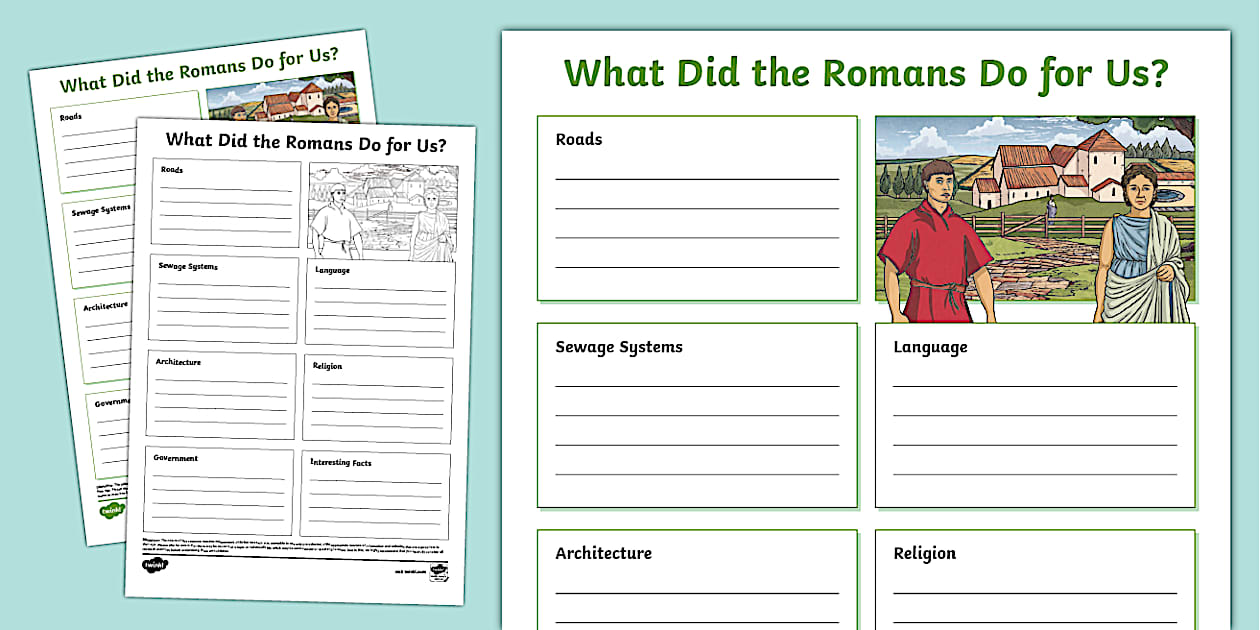What Did the Romans Do for Us? Fact File Template - Twinkl