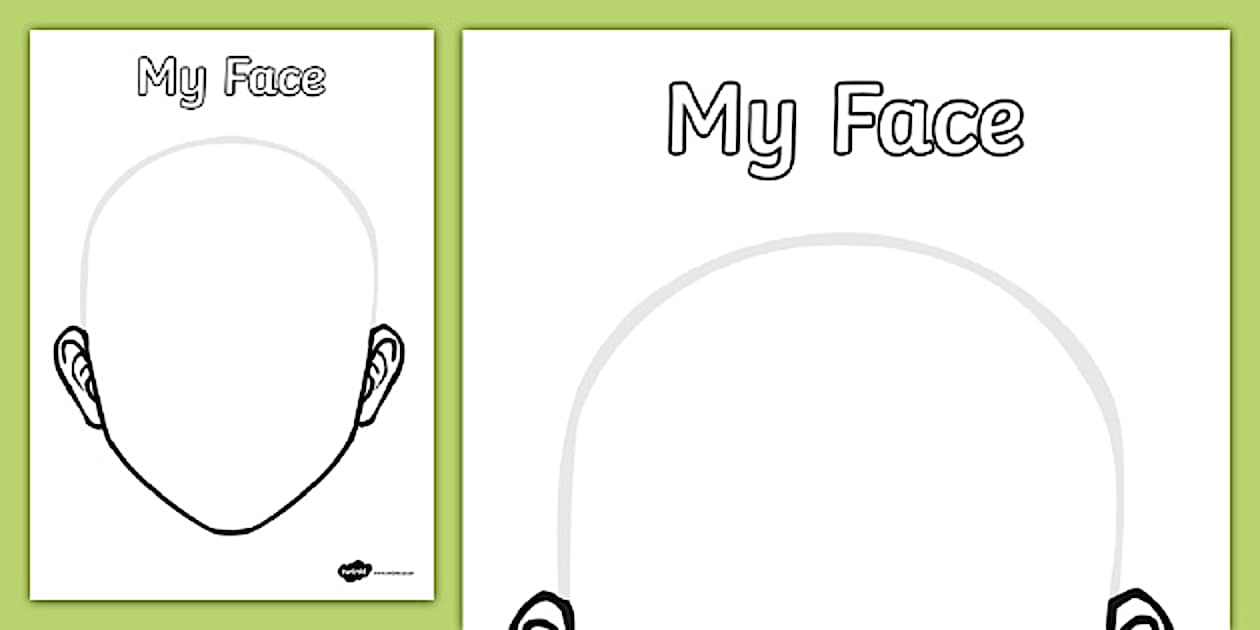 Head Outline Drawing | Face Outline Template (teacher made)