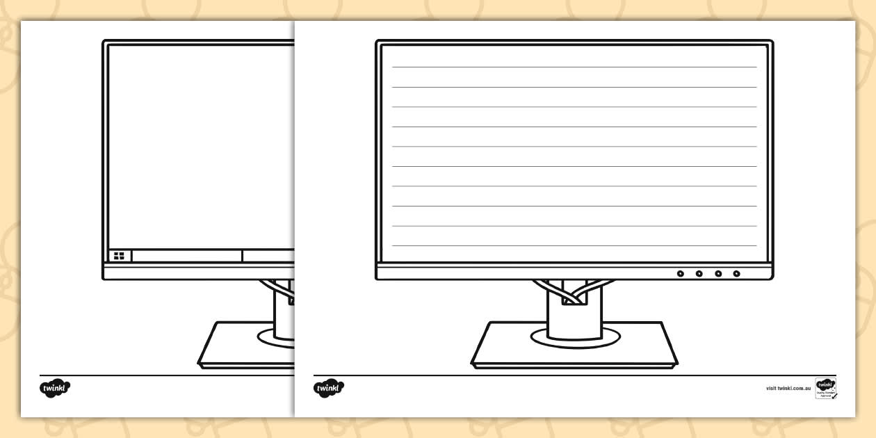 Computer Rules Writing Template (teacher made) - Twinkl