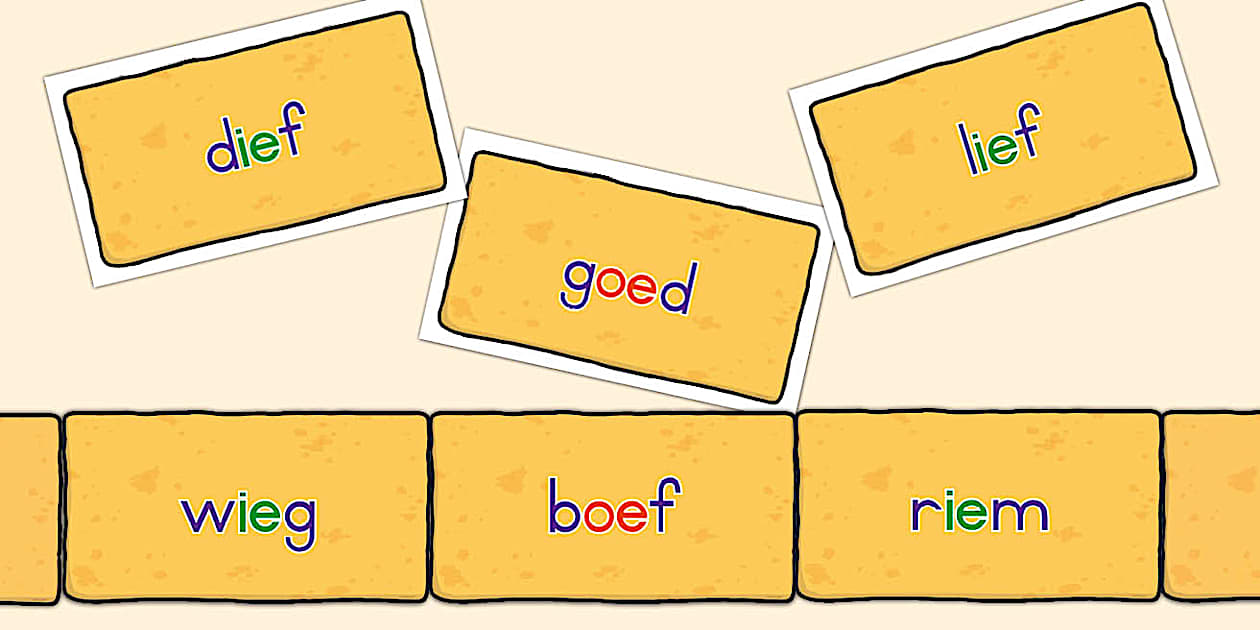 Graad 2 Klanke Woordmuurkaarte ie, oe (teacher made)