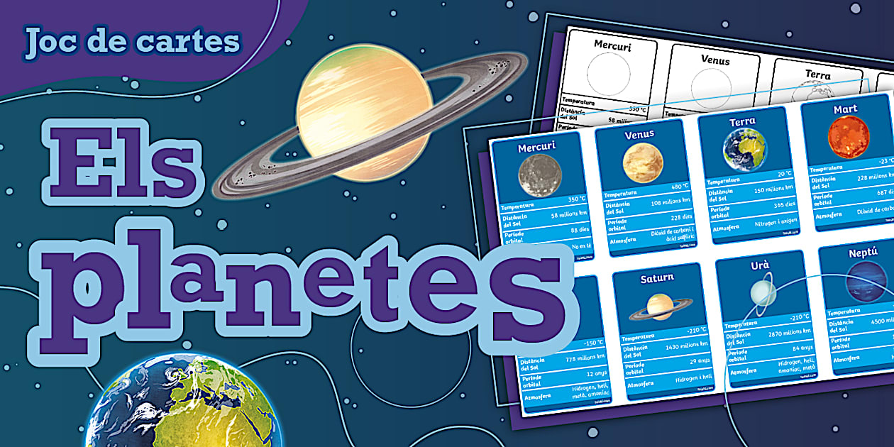 Joc de cartes: Els planetes - Català