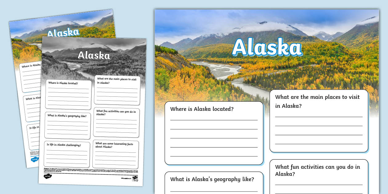Alaska Fact File Template (teacher made) - Twinkl
