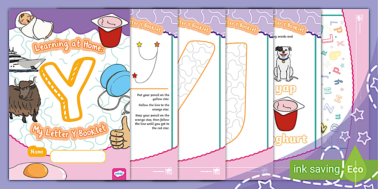 Learning Letters at Home: My Letter Y Activity Booklet
