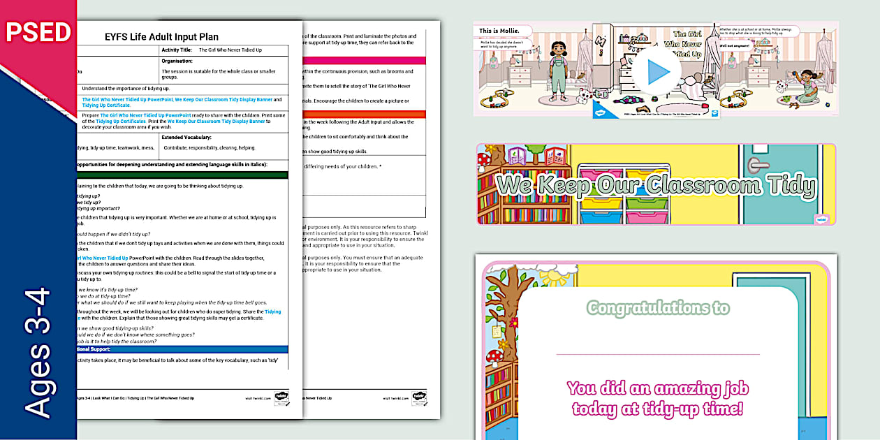 The Girl Who Never Tidied Up Input Plan and Resource Pack