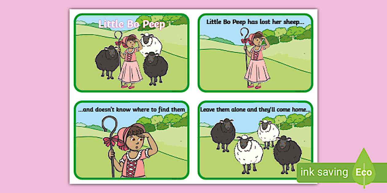 Little Bo Peep Sequencing Pictures (teacher made) - Twinkl
