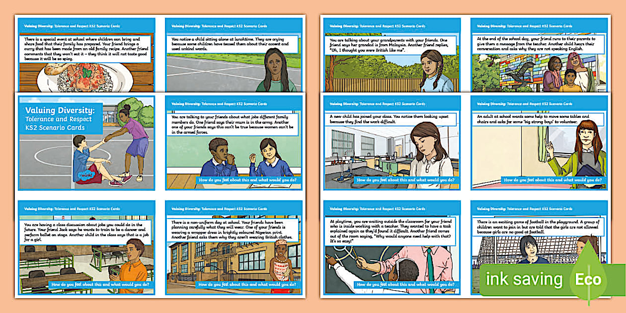 Respect and Tolerance Scenario Cards | Twinkl Life - Twinkl