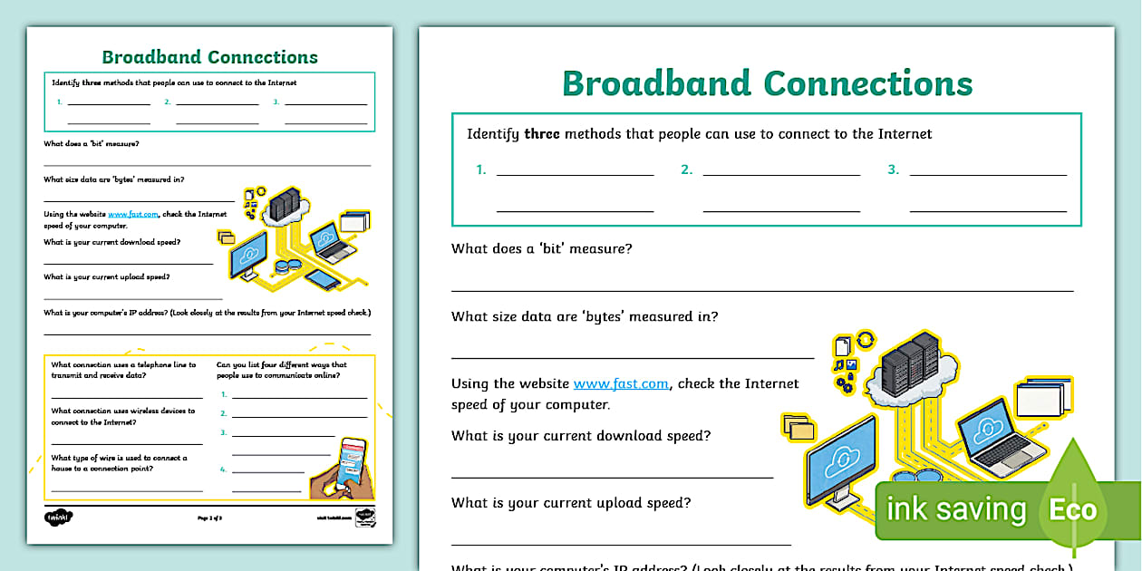 Broadband Connections Research Activity - Twinkl