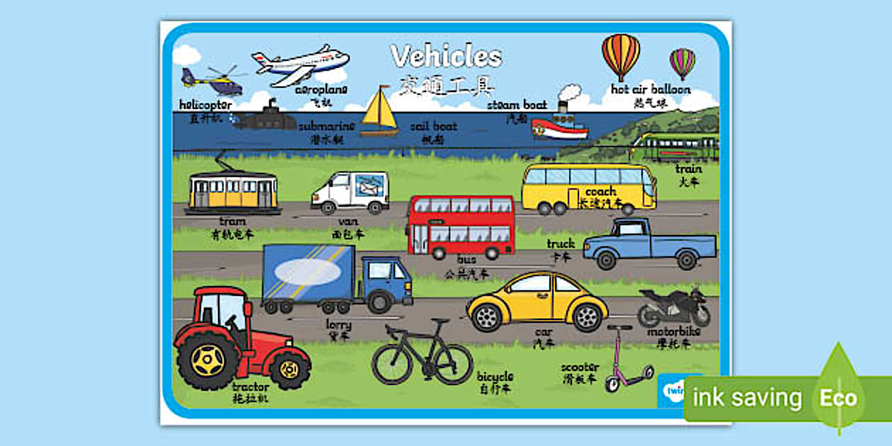 Large Transport Display Poster - English/Mandarin Chinese