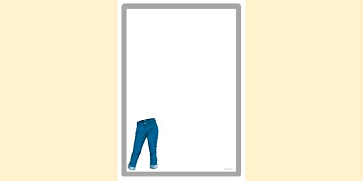 Simple Blank Trousers Jeans Border | Page Borders | Twinkl