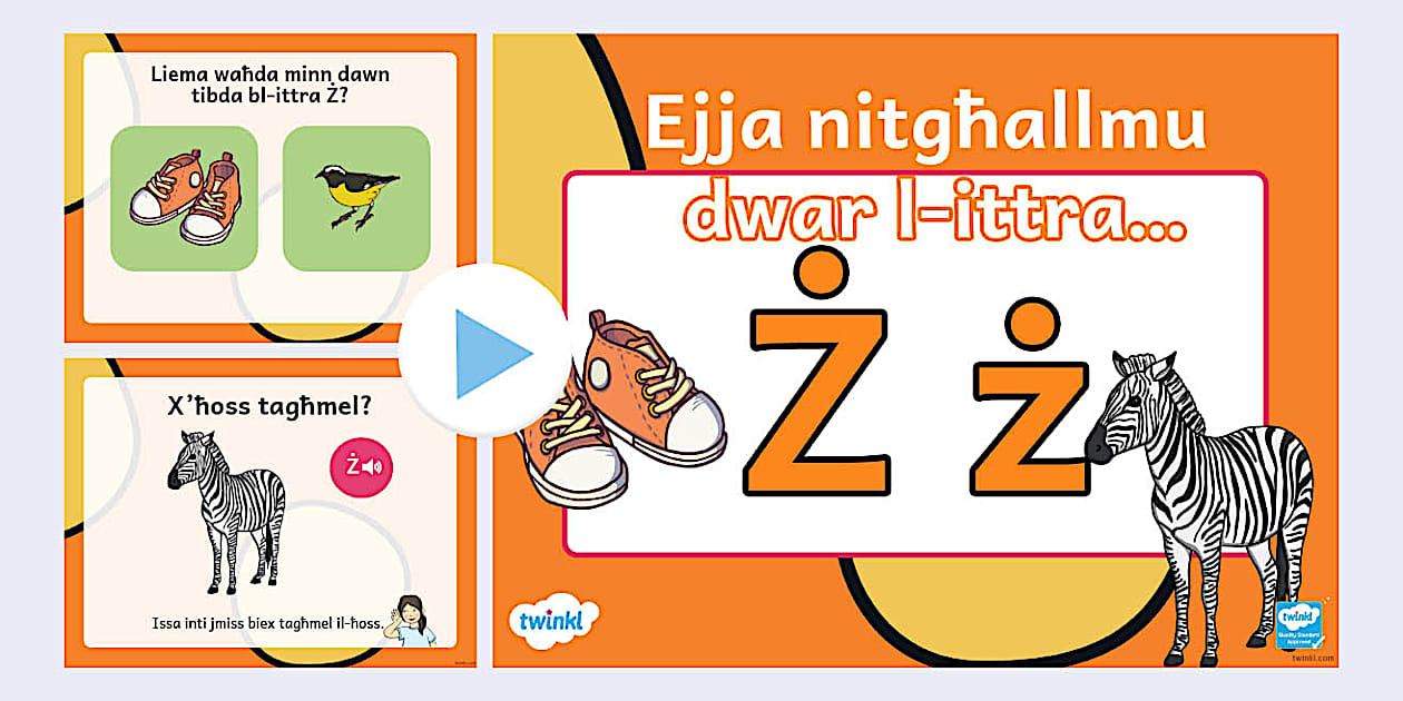 Preżentazzjoni: Ejja Nitgħallmu Dwar l-Ittra Ż - Twinkl